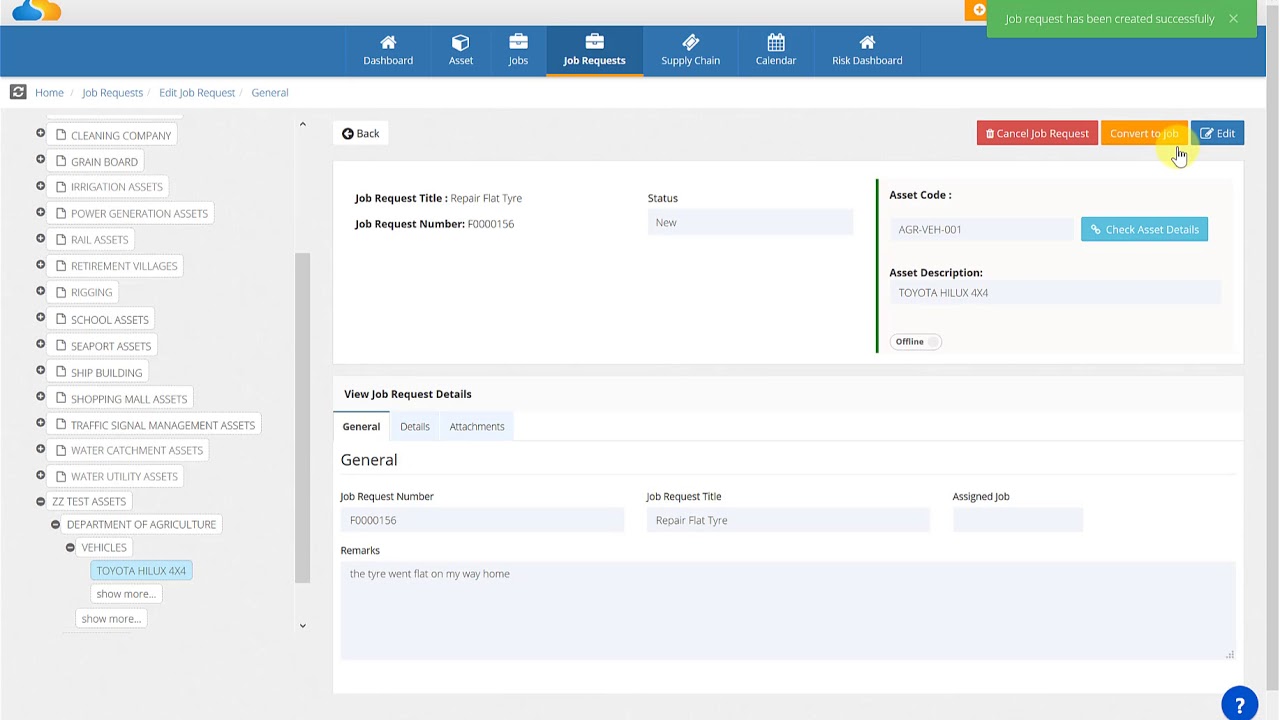 Smart Asset Browser Job Request Detail overview - YouTube