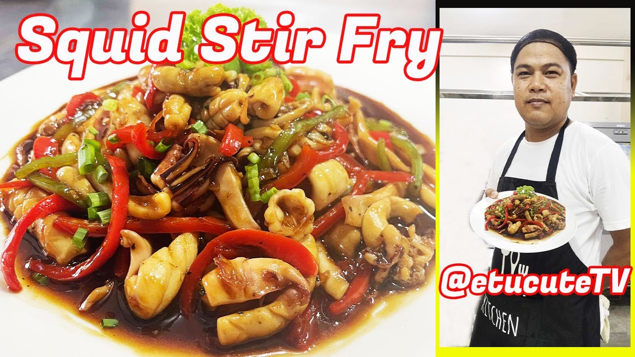 Squid Stir Fry Easy Recipe | TESDA Training Cookery NC II - YouTube