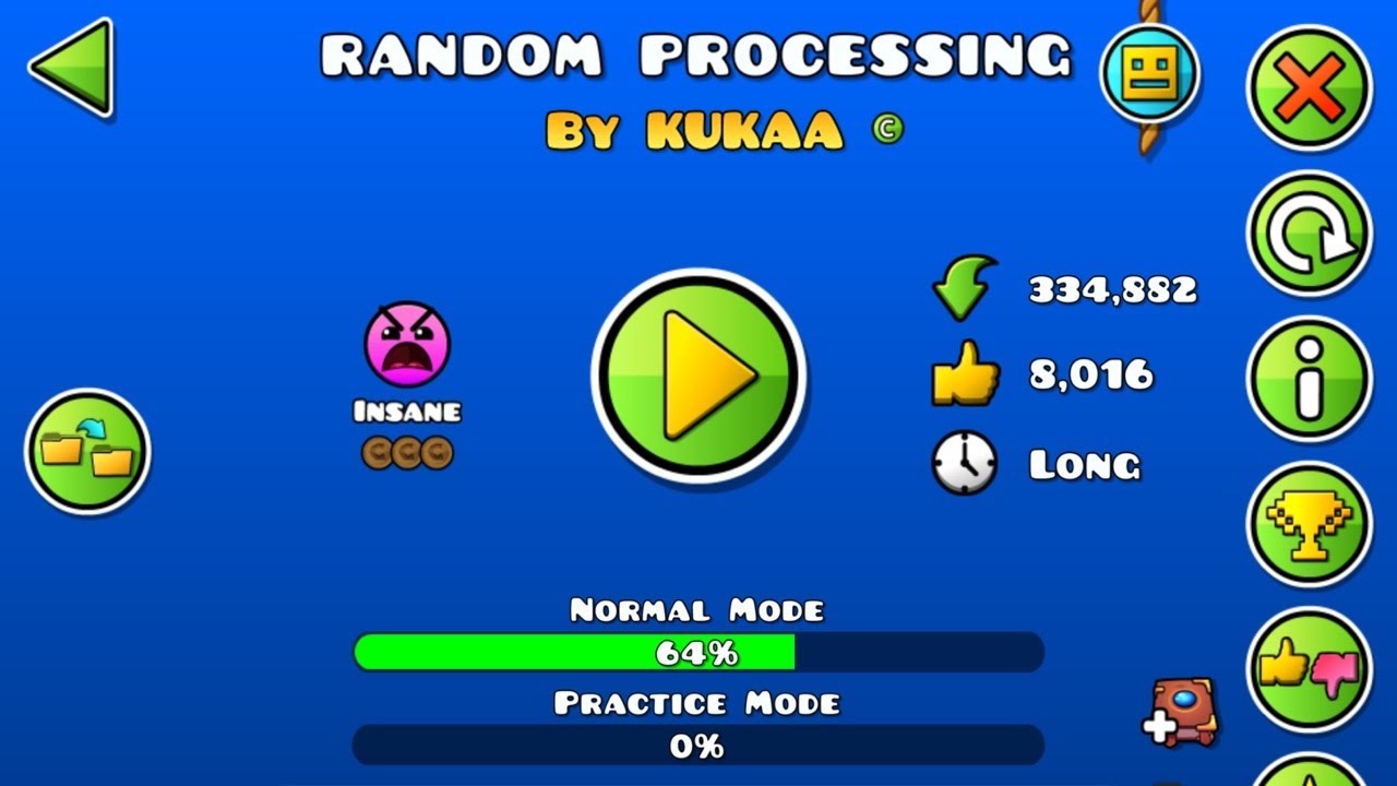 (RANDOM PROCESSING 64% MOBILE | !hardest !twitch !discord !progression !ladder | lvl req ...
