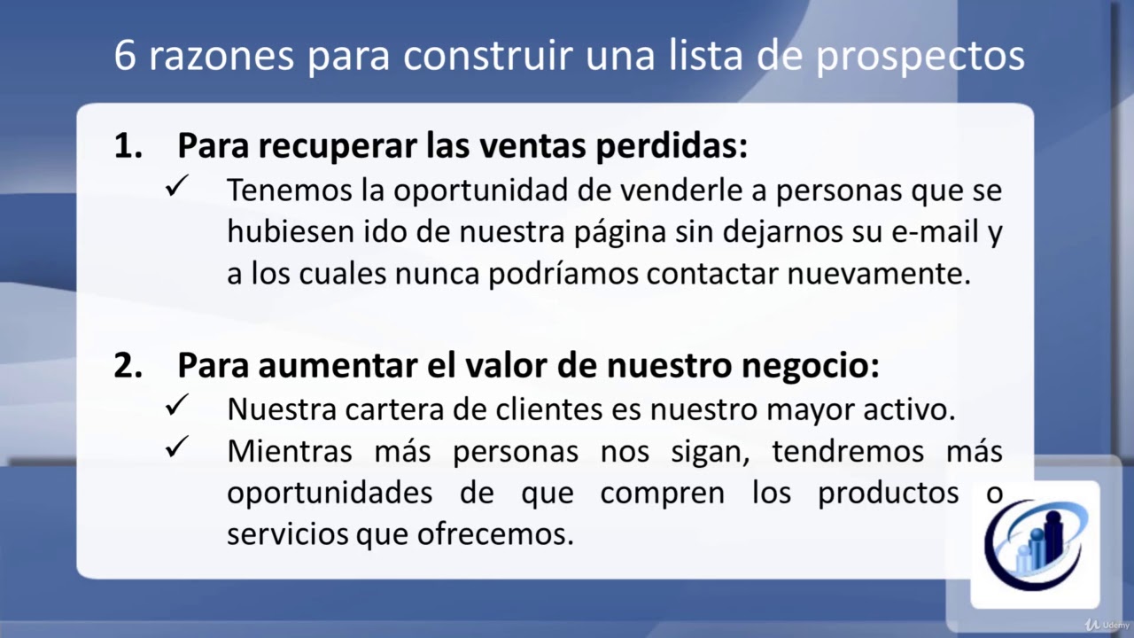 6 razones para construir una lista de prospecto - YouTube
