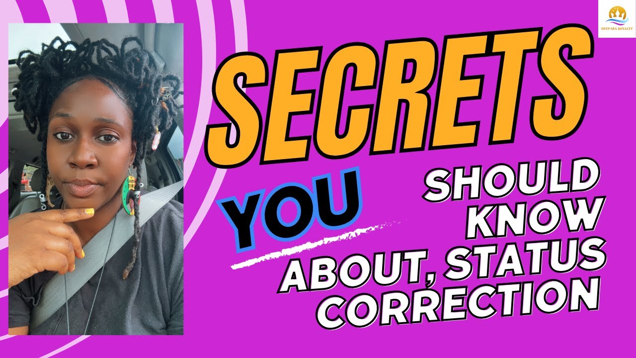 Secrets you should know about STATUS CORRECTION - YouTube