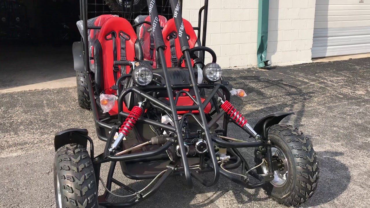 Full size 200 cc spider go kart 4 seater - YouTube