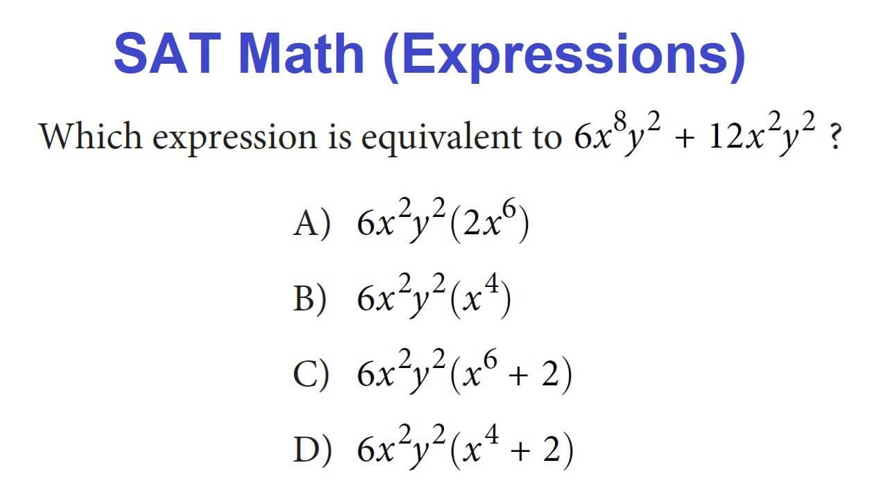 SAT Math (Expressions) - YouTube