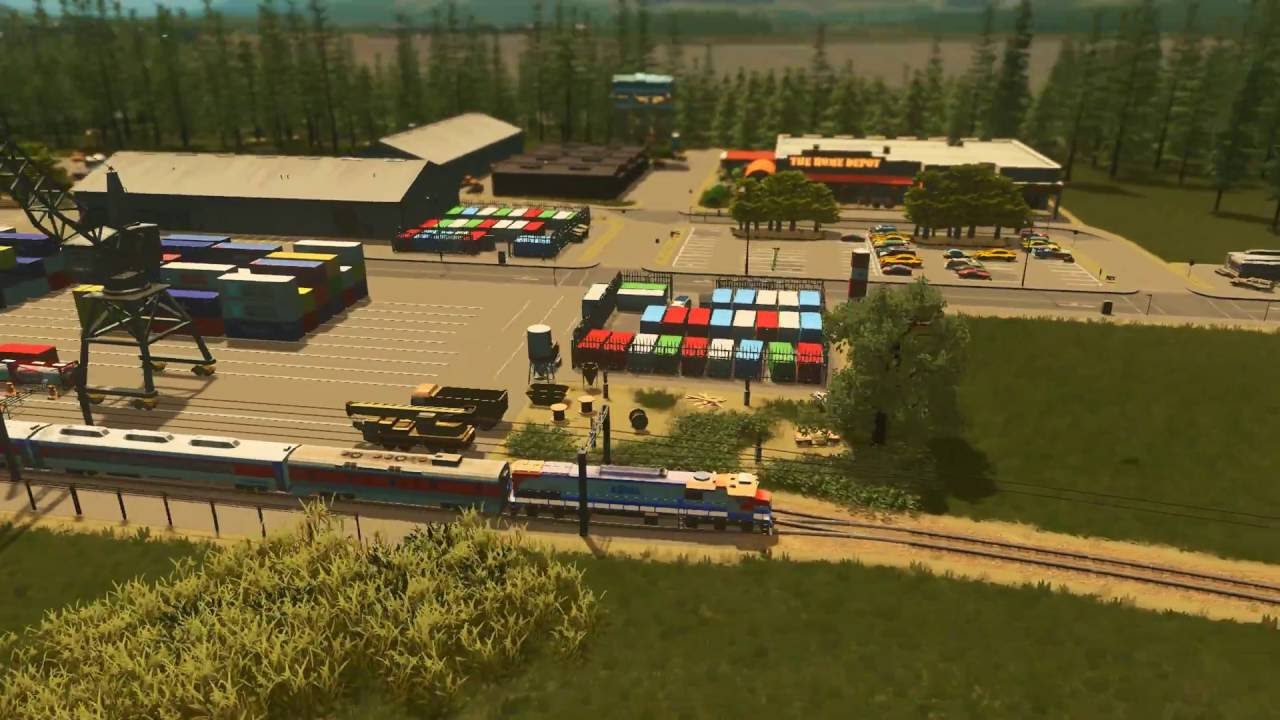 Cities Skylines Trains [3] one way track - YouTube