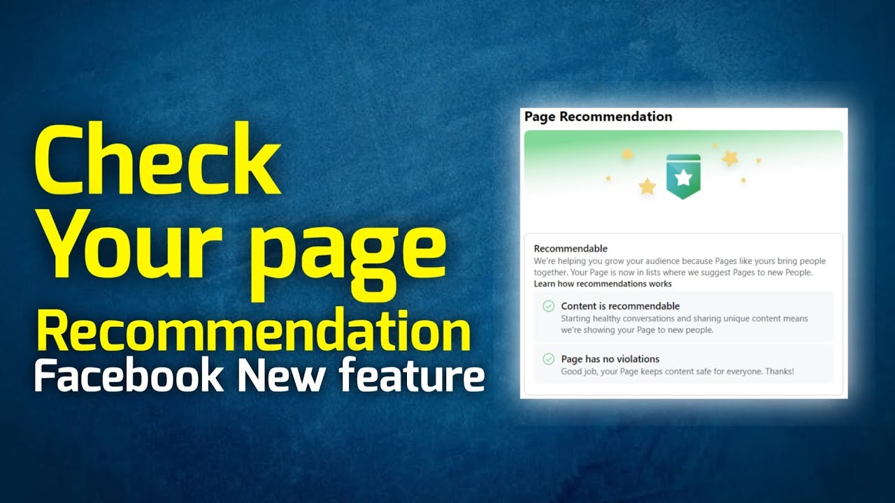 How to Check Facebook Page Recommendation| New Fb Feature ...