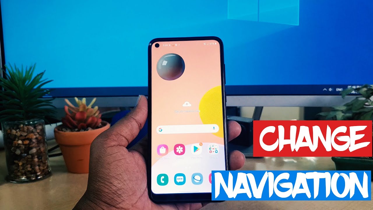 How to change navigation buttons in Samsung Galaxy A11 - YouTube