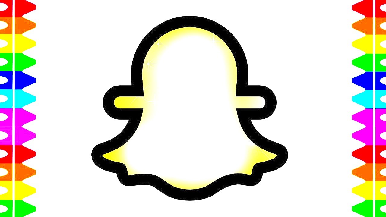 Easy Draw Snapchat Logo Reverse Coloring For Children & Kids - YouTube