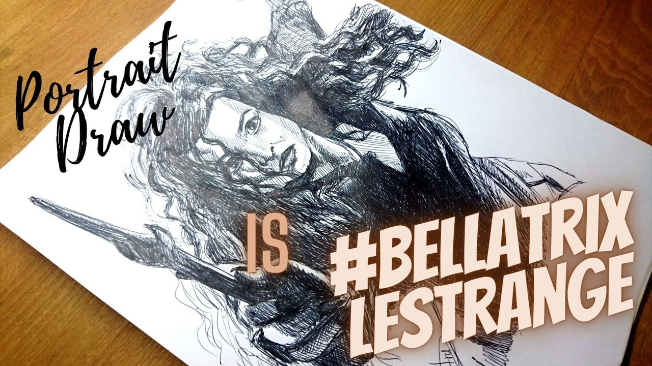 Harry Potter is #BellatrixLestrange in Portrait Draw! - YouTube
