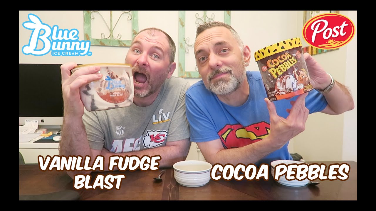 Post Cocoa Pebbles & Blue Bunny Vanilla Fudge Blast Ice Cream Review ...