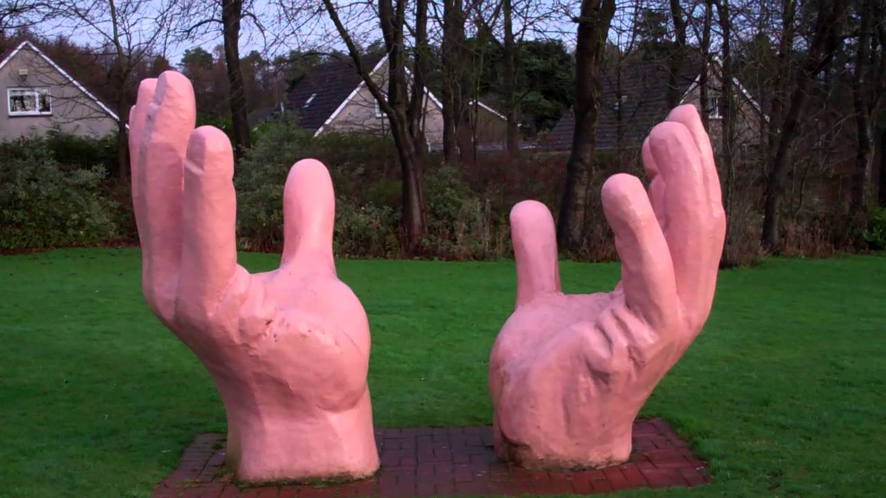 Giant Hands Sculpture Leslie Fife Scotland - YouTube