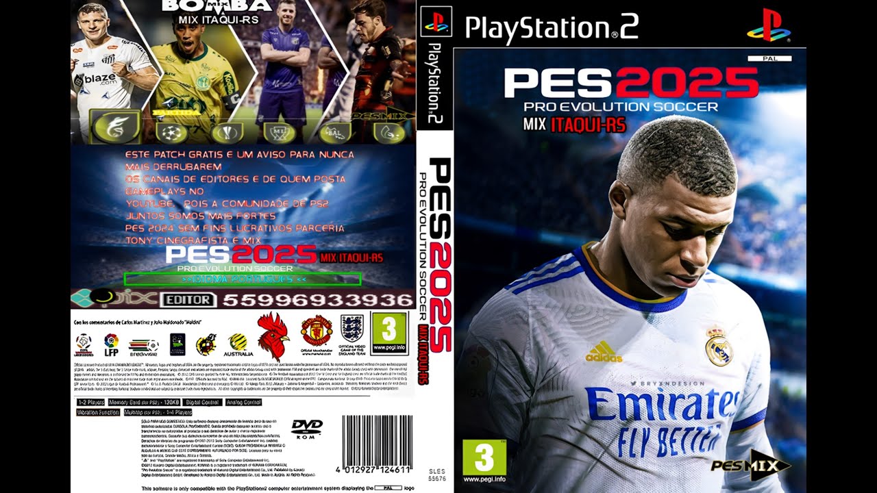 PES 2025 V.2 MIX ITAQUI-RS DVD ISO PS2 - YouTube