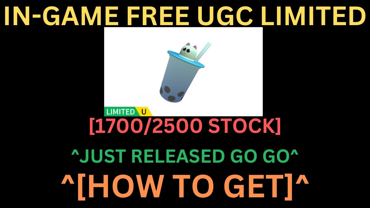 [NOW FREE UGC LIMITED] HOW TO GET Blue Bubble Tea IN ROBLOX. INGAME ...