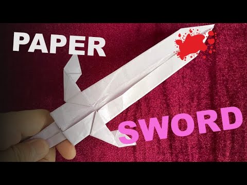 Easy Origami Sword for Beginners | How to make paper sword in 8 mins ...