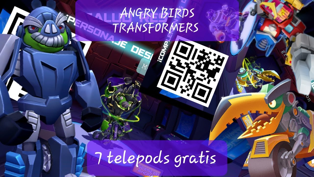 Angry birds Transformers ( 7 telepods gratis) QR - YouTube