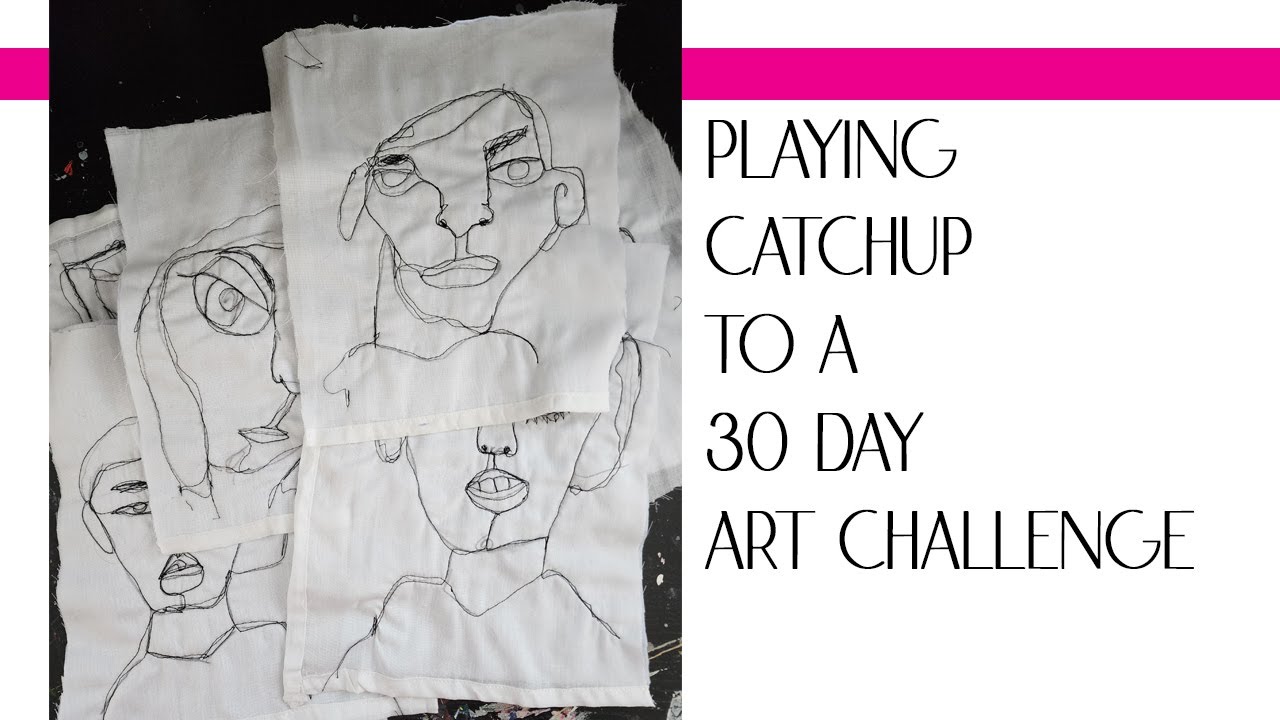 30 Day Art Challenge| 30 Stitched Faces, Figures, or Creatures | Days 1 ...