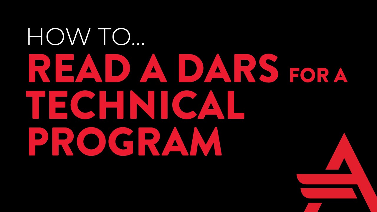 How to Read a DARS for a Technical Program - YouTube
