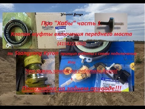 Kyron все про Хабы часть 1 (электромагнитный клапан и задний привод с ...