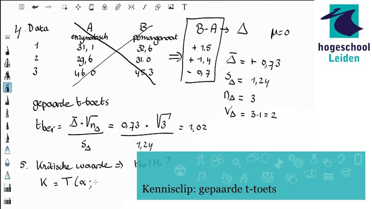 Kennisclip: Gepaarde T Toets - YouTube