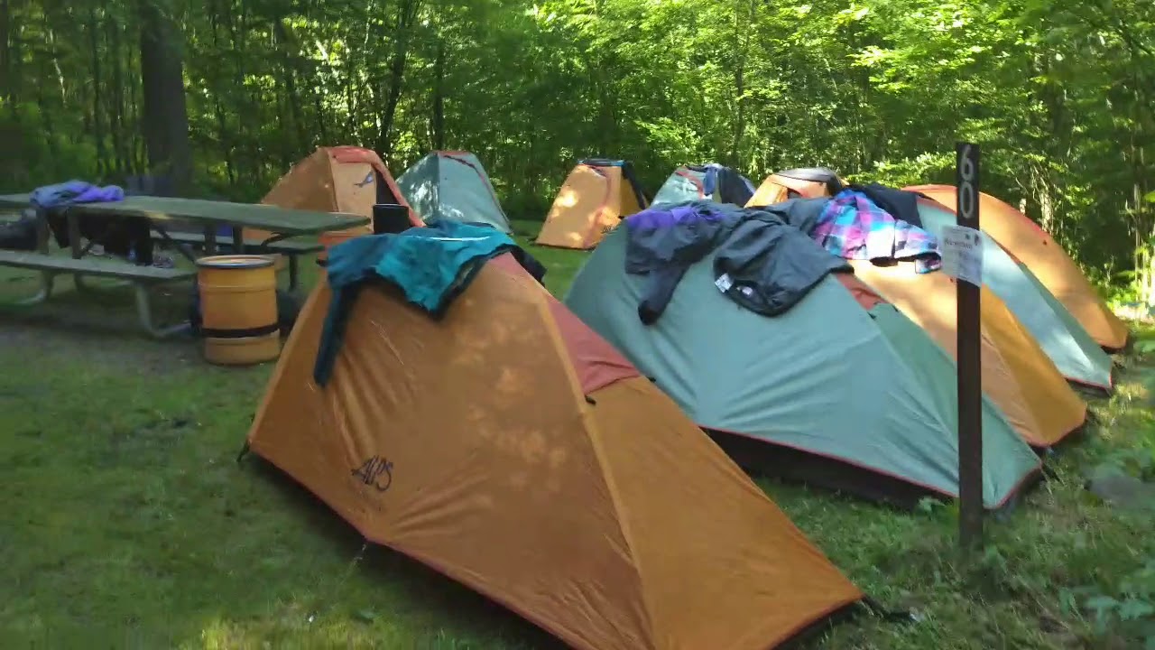 Red Bridge Campground, PA: Walk In Tent Sites Tour - YouTube