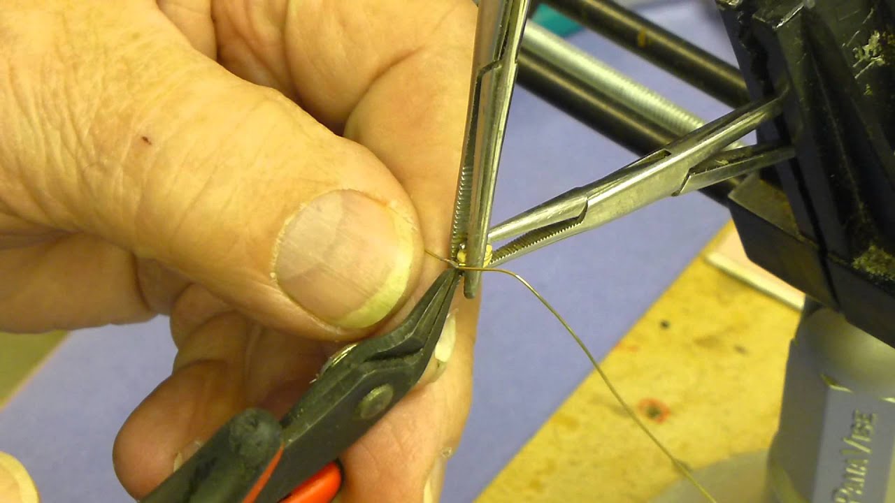 Metal hooks and strops for model ship building - YouTube