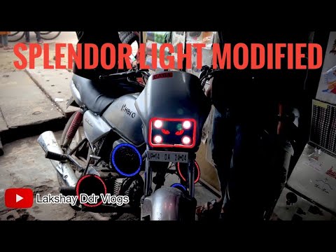 Splendor Head Light Eyes || Splendor Modify || Splendor Modified - YouTube