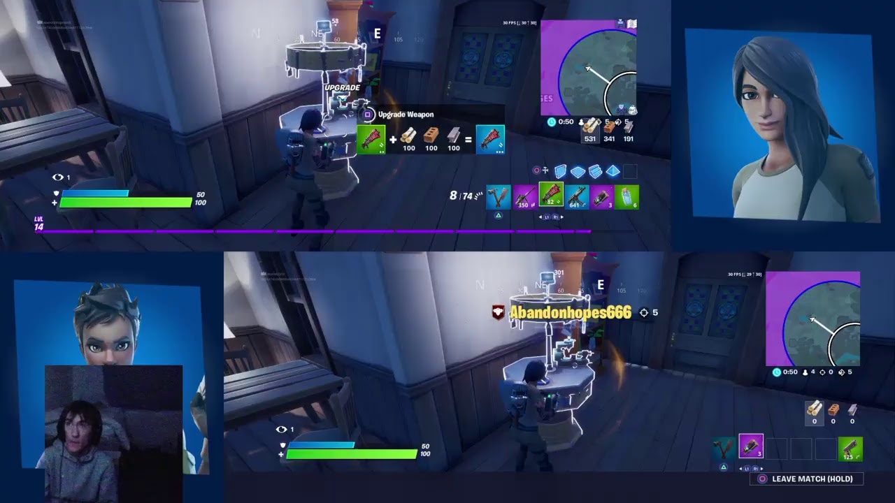 Fortnite winning 8 wins in a row spilt screen - YouTube