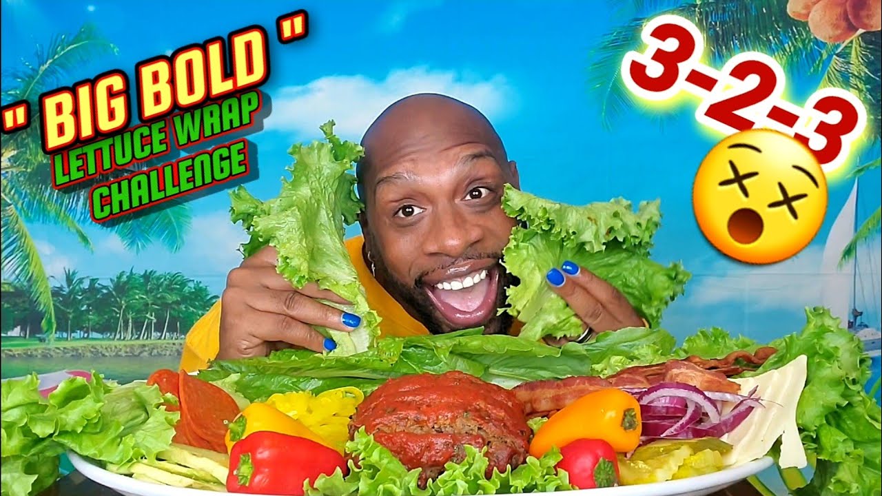 THE 3-2-3 "BIG BOLD" LETTUCE WRAP CHALLENGE @BigMack & @Getlitwitmoe... MUKMAS DAY 4 MUKBANG ...