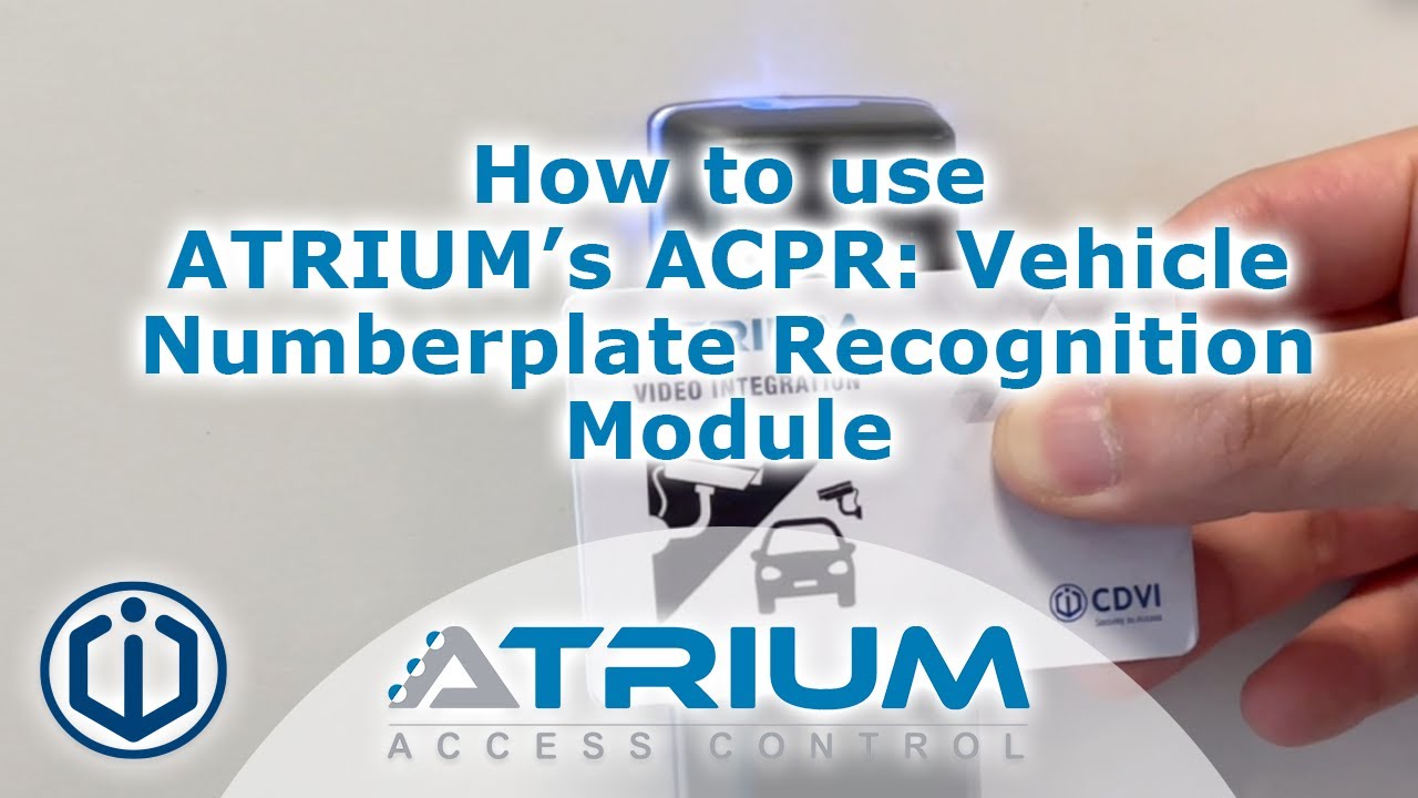 ATRIUM ACPR: Vehicle Numberplate Recognition Module - YouTube