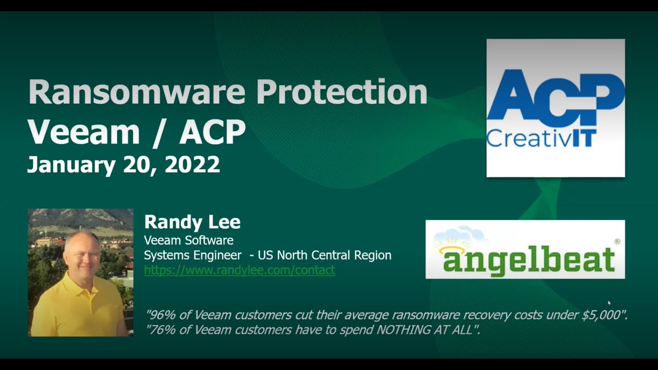 Ransomware and NIST Cybersecurity Framework with Veeam - YouTube