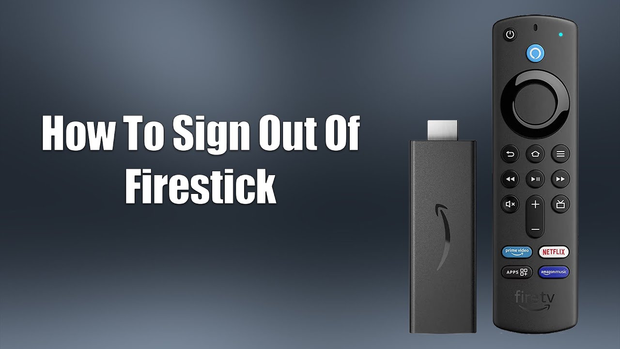 How To Sign Out Of Firestick - YouTube