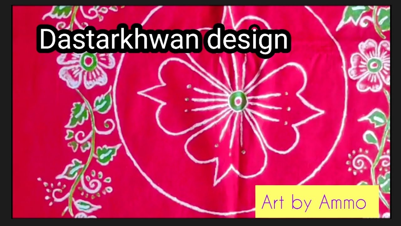 Dastarkhwan design | painting - YouTube