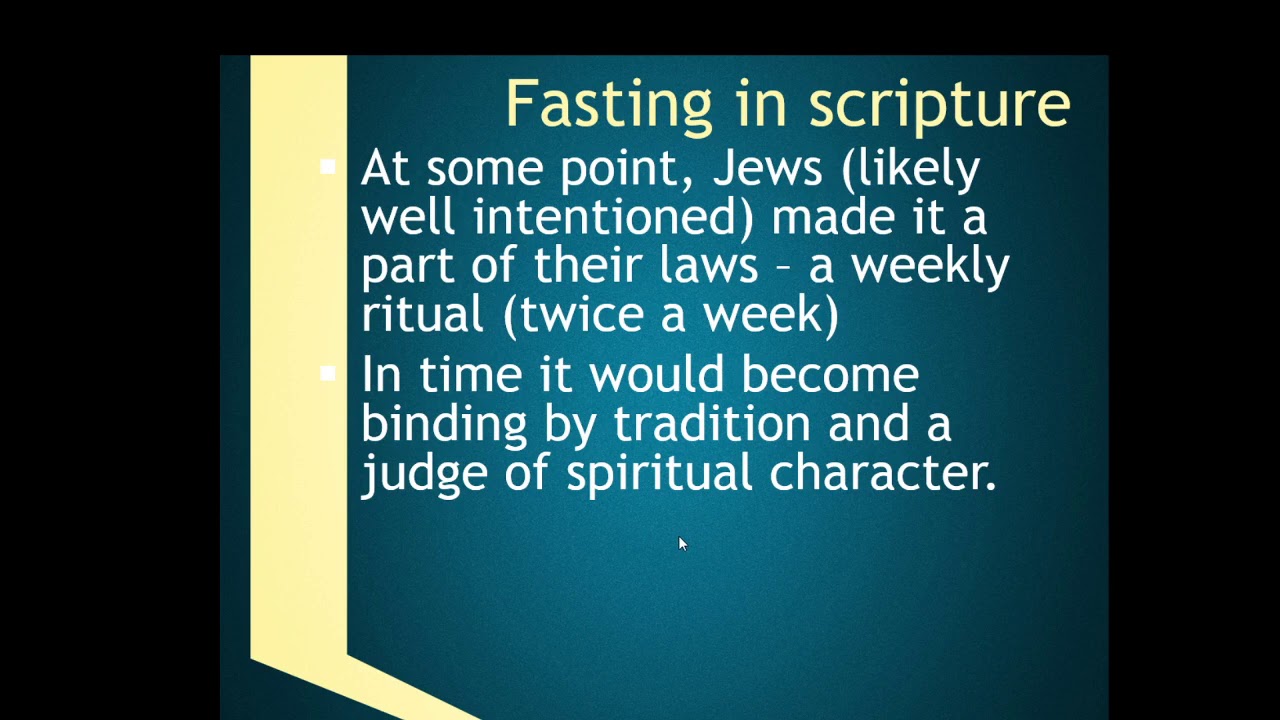 Teachings Of Jesus - Fasting - YouTube