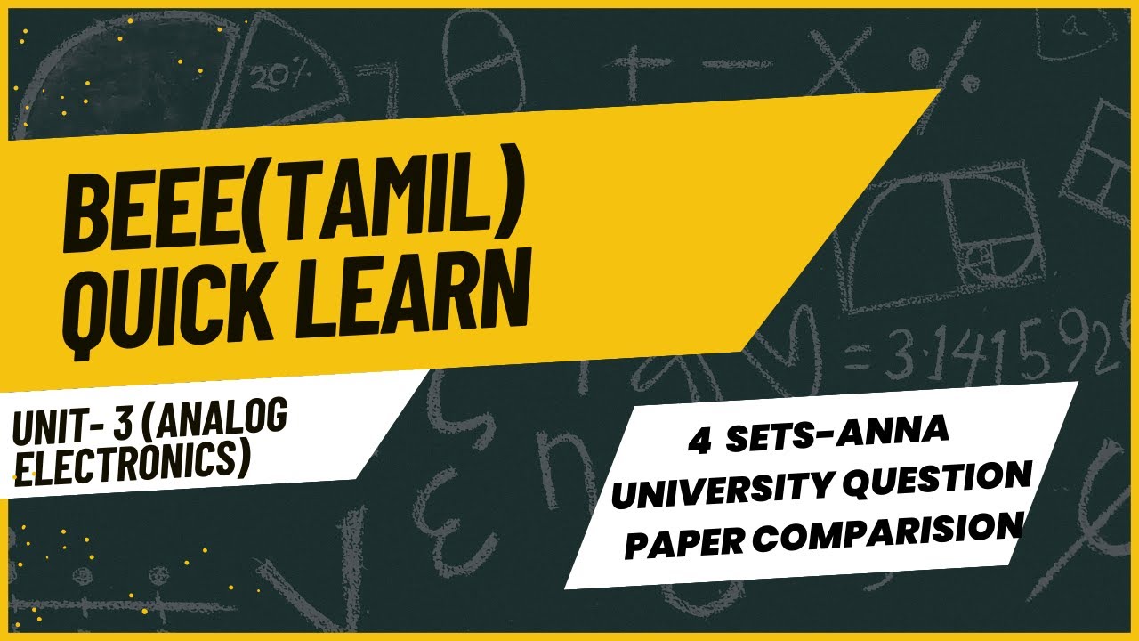 Beee unit 3 Analog Electronics AU question paper - YouTube