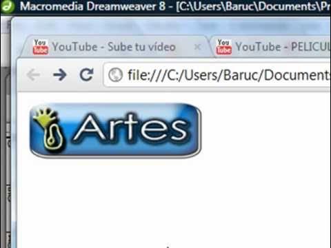 Tutorial Dreamweaver Insertar boton rollover - YouTube