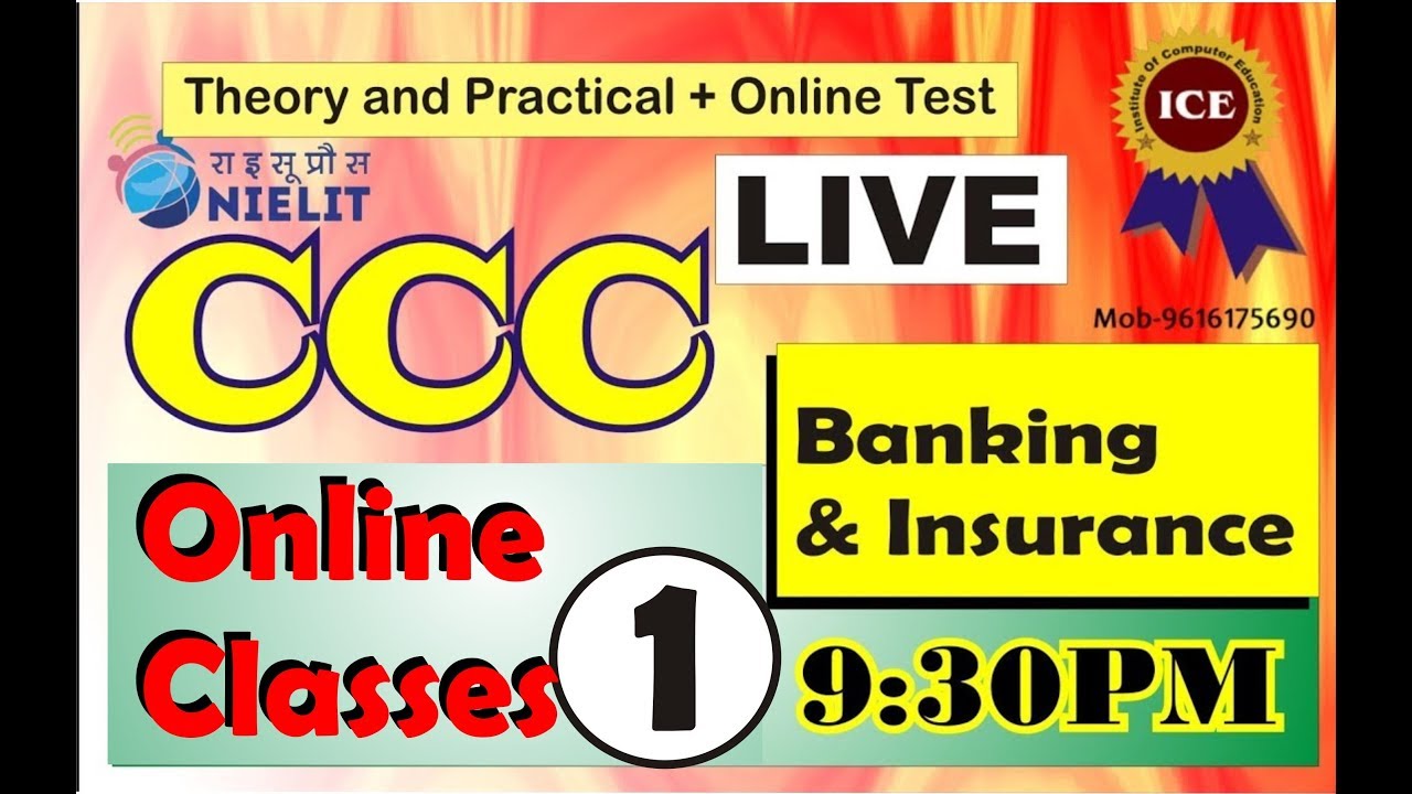 CCC LIVE CLASS 1- BANKING & INSURANCE - YouTube