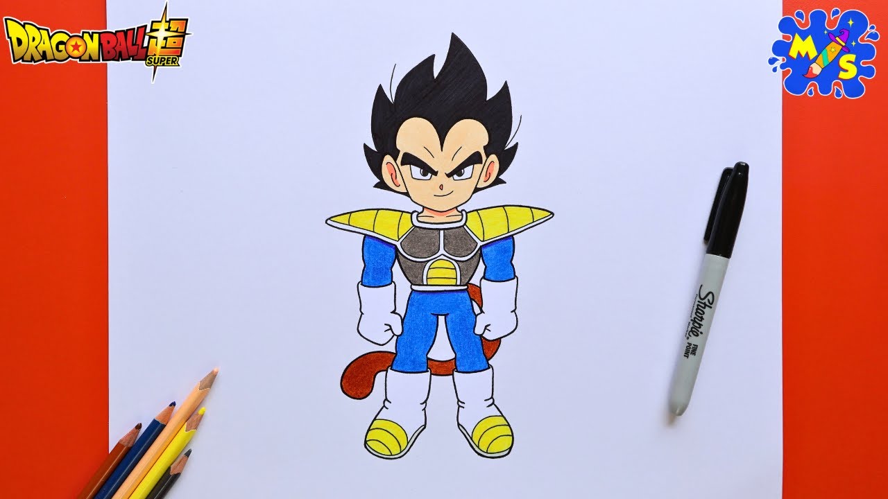 Vegeta Drawing || How to Draw Kid Vegeta Easy Step by Step - YouTube