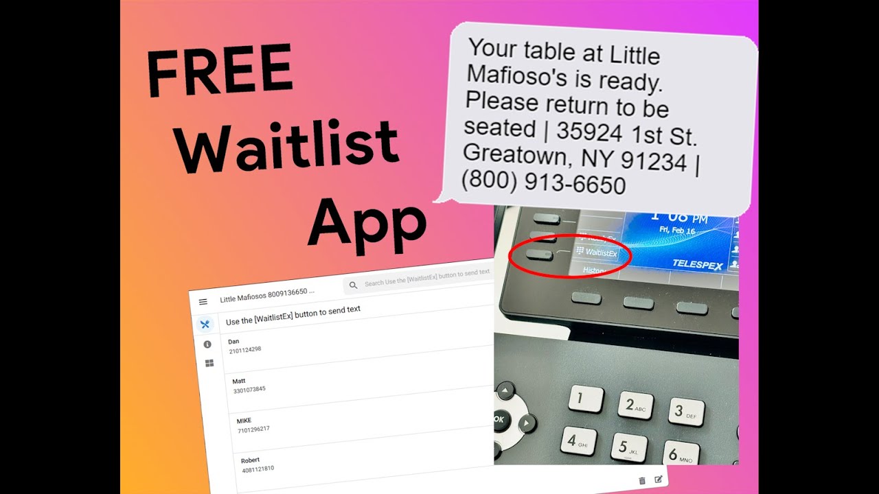 1ov1 S10 E2 | FREE Waitlist app for your restaurant & medical office: Waitlist Express Software ...