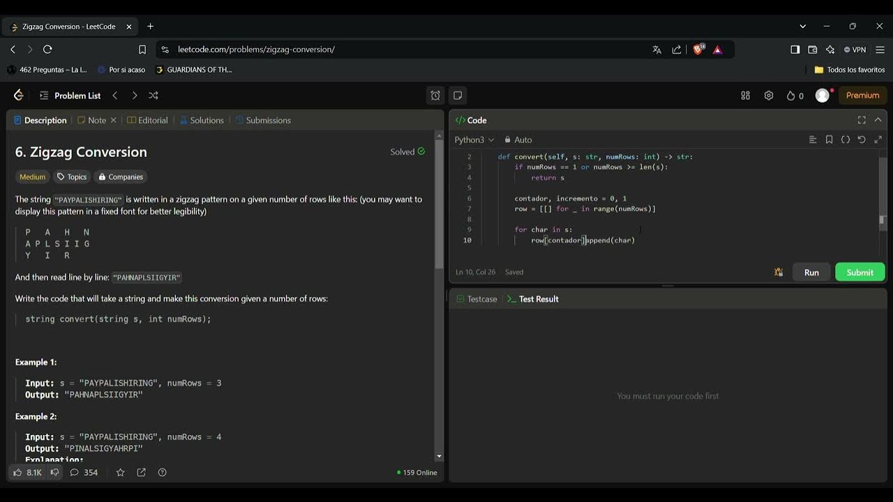 LeetCode Problema 6 - Zigzag Conversion - YouTube