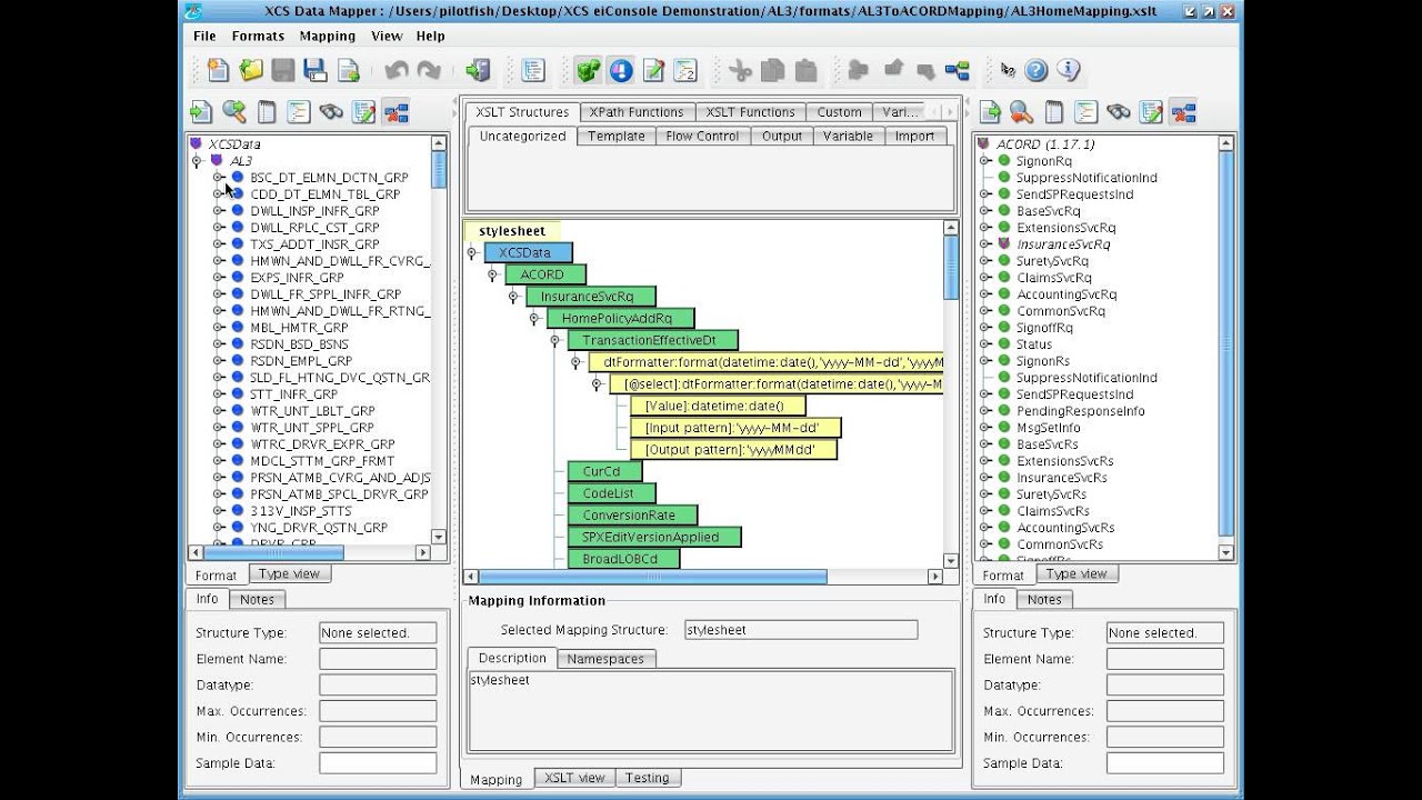 ACORD AL3 - PilotFish Integration Engine with Data Mapping Tools - YouTube