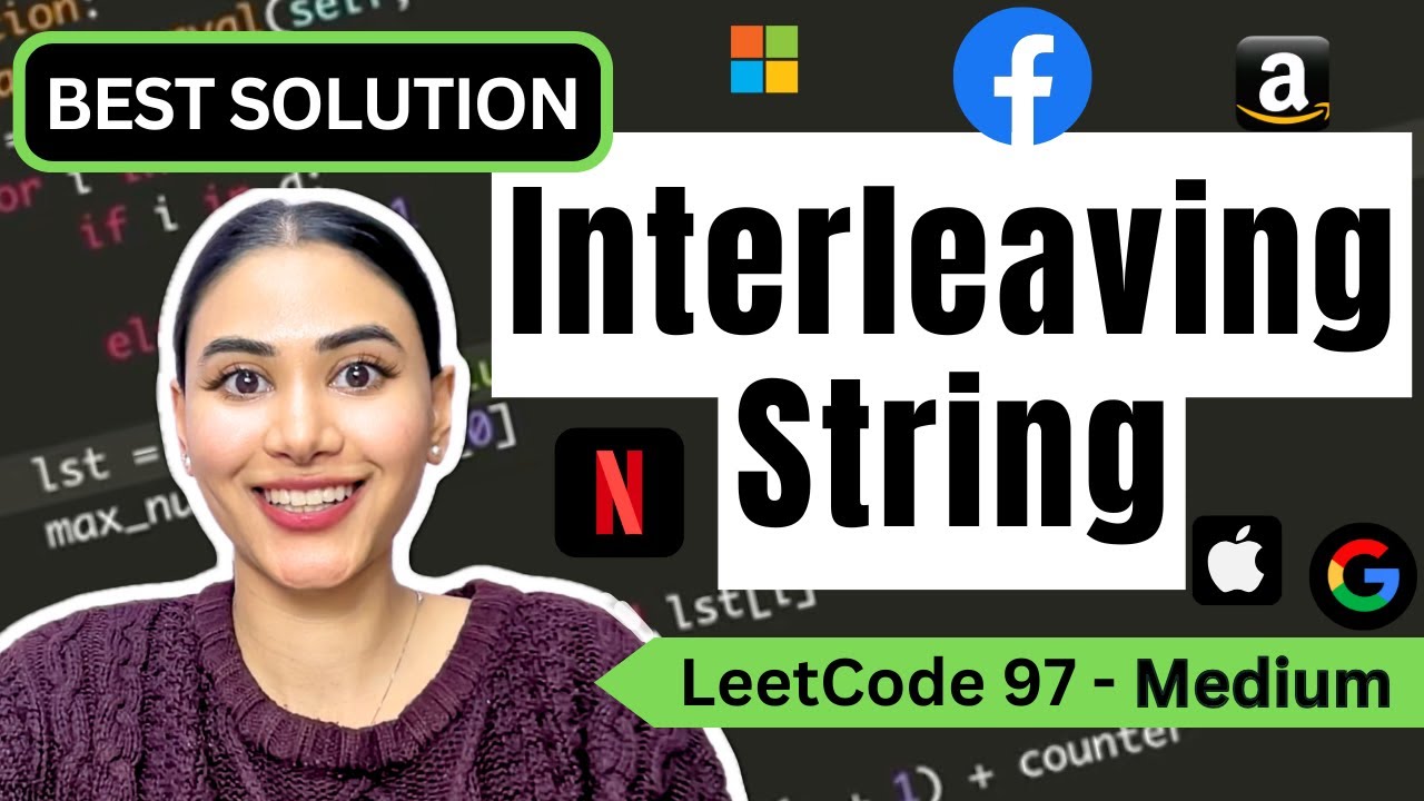 Interleaving String Leetcode Dynamicprogramming Youtube 5702