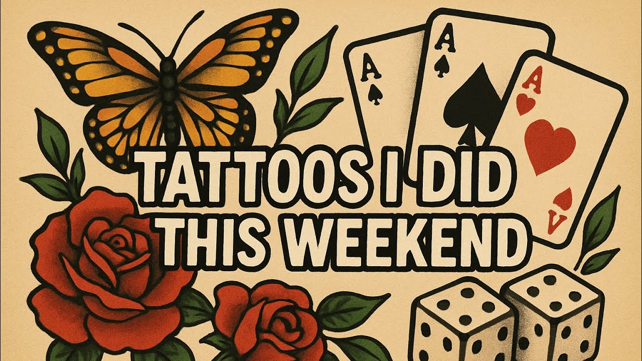 Weekend Tattoo Session 🔥 Butterflies, Roses & Cards - YouTube