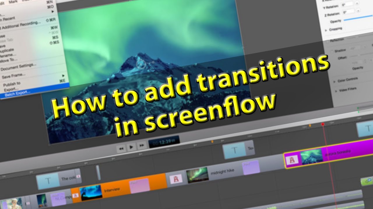 Screenflow Tutorial - How to add transitions in screenflow - YouTube
