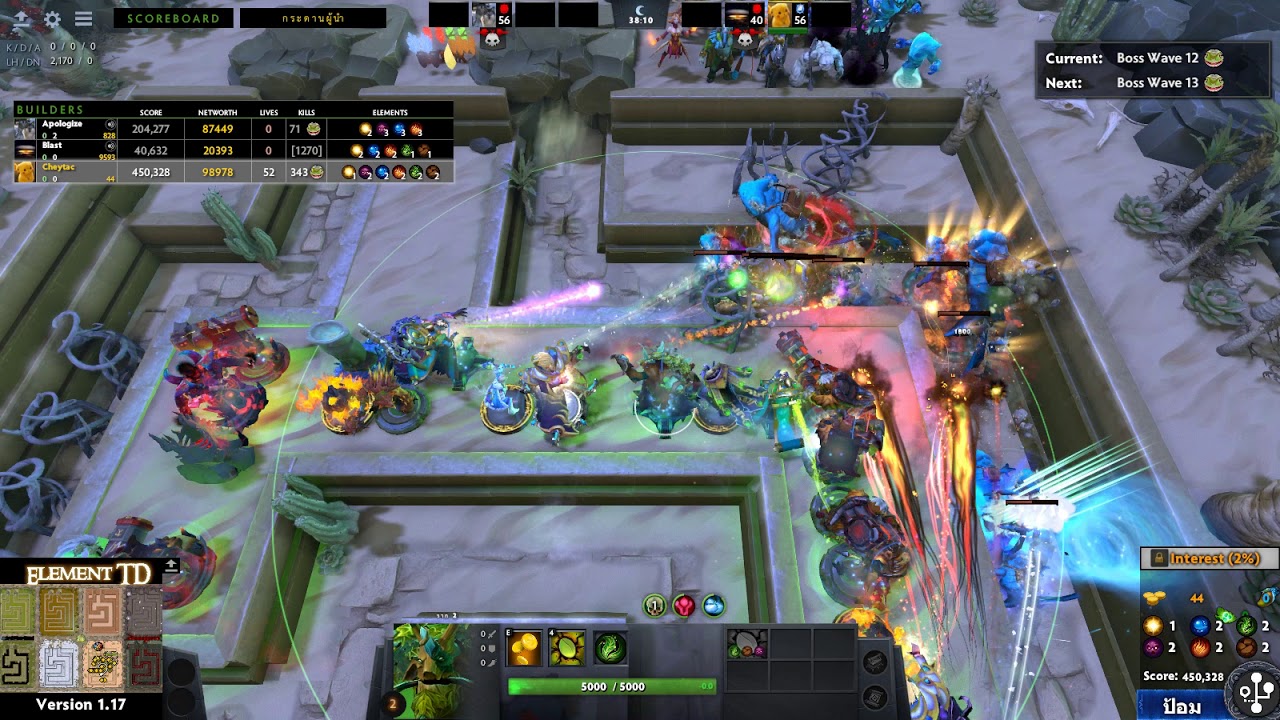 Dota 2 Element TD - Multiplayer 370 frogs kill - YouTube