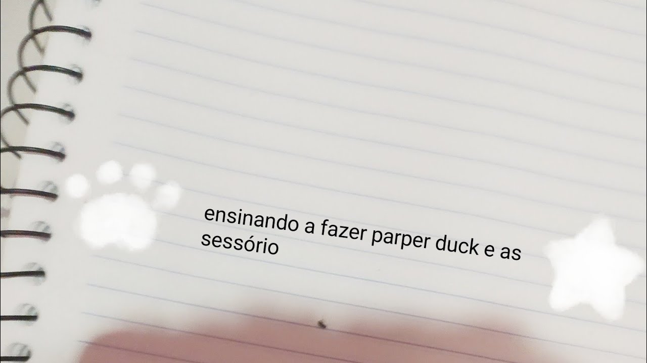 ensinando fazer parper duck e assessório - YouTube