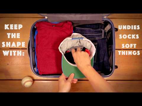 How to Keep Your Hat's Shape - Baseball Packing Travel Hack - YouTube