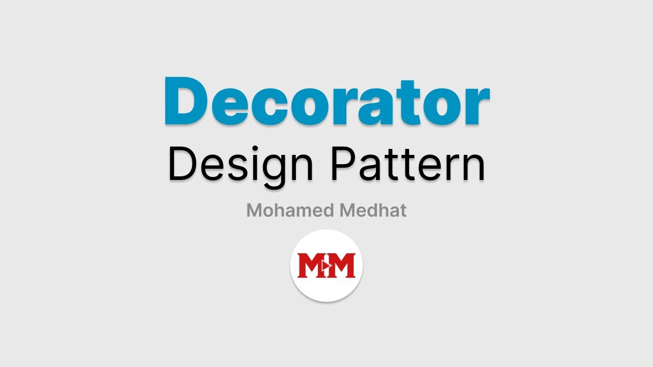 Design Patterns - Decorator Pattern - YouTube