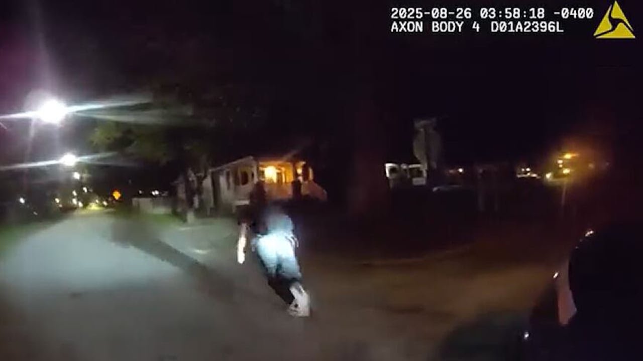 Bodycam footage shows Atlanta police chase, arrest man accused of ...