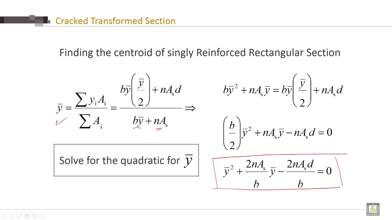 Reinforced Concrete - 2 | C6-L6 | Cracked and Uncracked Transformed ...