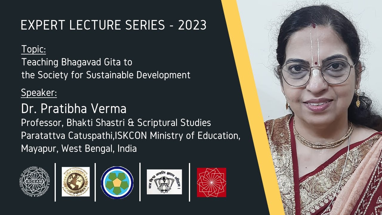 Dr. Pratibha Verma - Teaching Bhagavad Gita to the Society for Sustainable Development - YouTube
