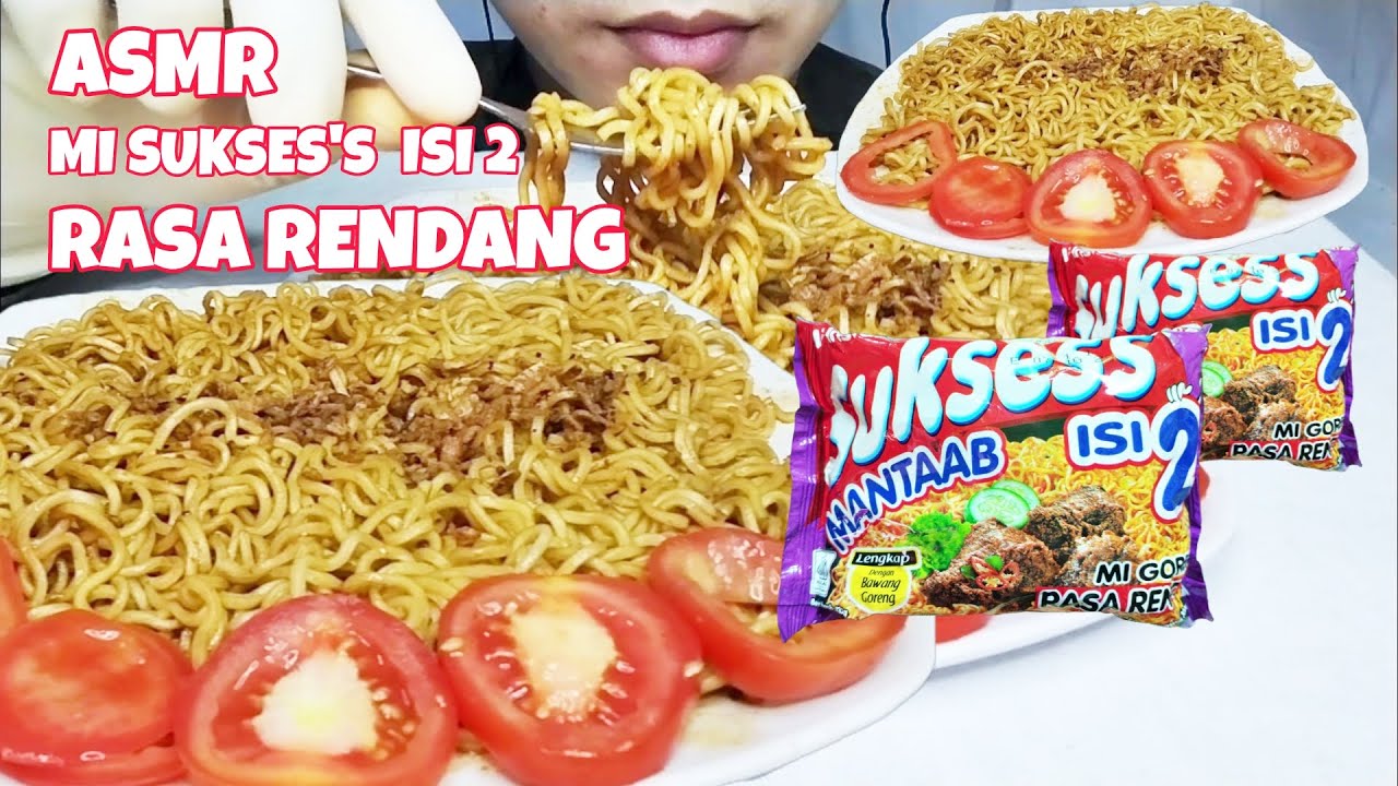ASMR MI SUKSES ISI 2 RASA RENDANG - YouTube